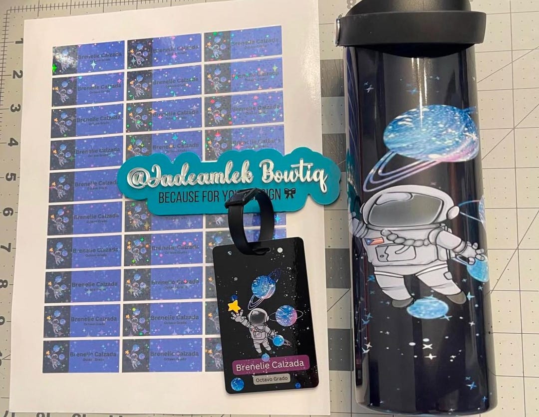 Space Girl Labels Escolares Custom Lables / Pegatina Escolares /daycare ...
