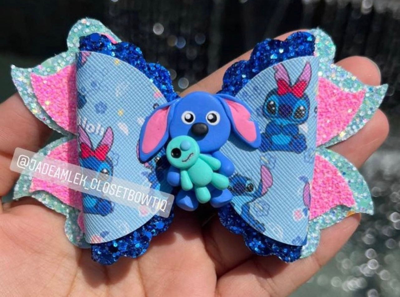 Stich Ohana Familia Bows for Girl, Lazos Para Niñas , Arcos , Moños ...