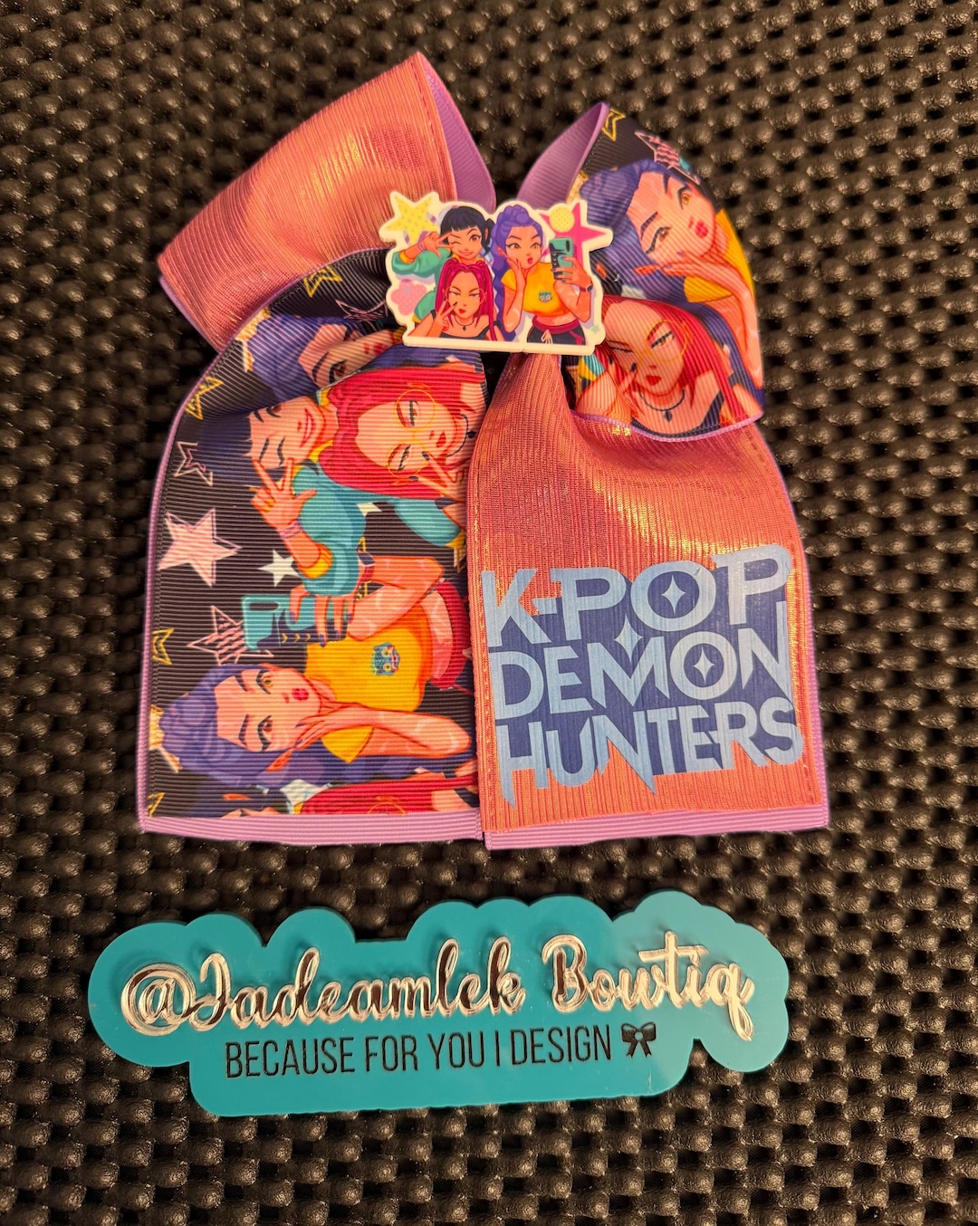 Kpop Huntrix Moño, Kpop Demon Hunters Bow, Jinu Manga Bow, Regalo Para ...