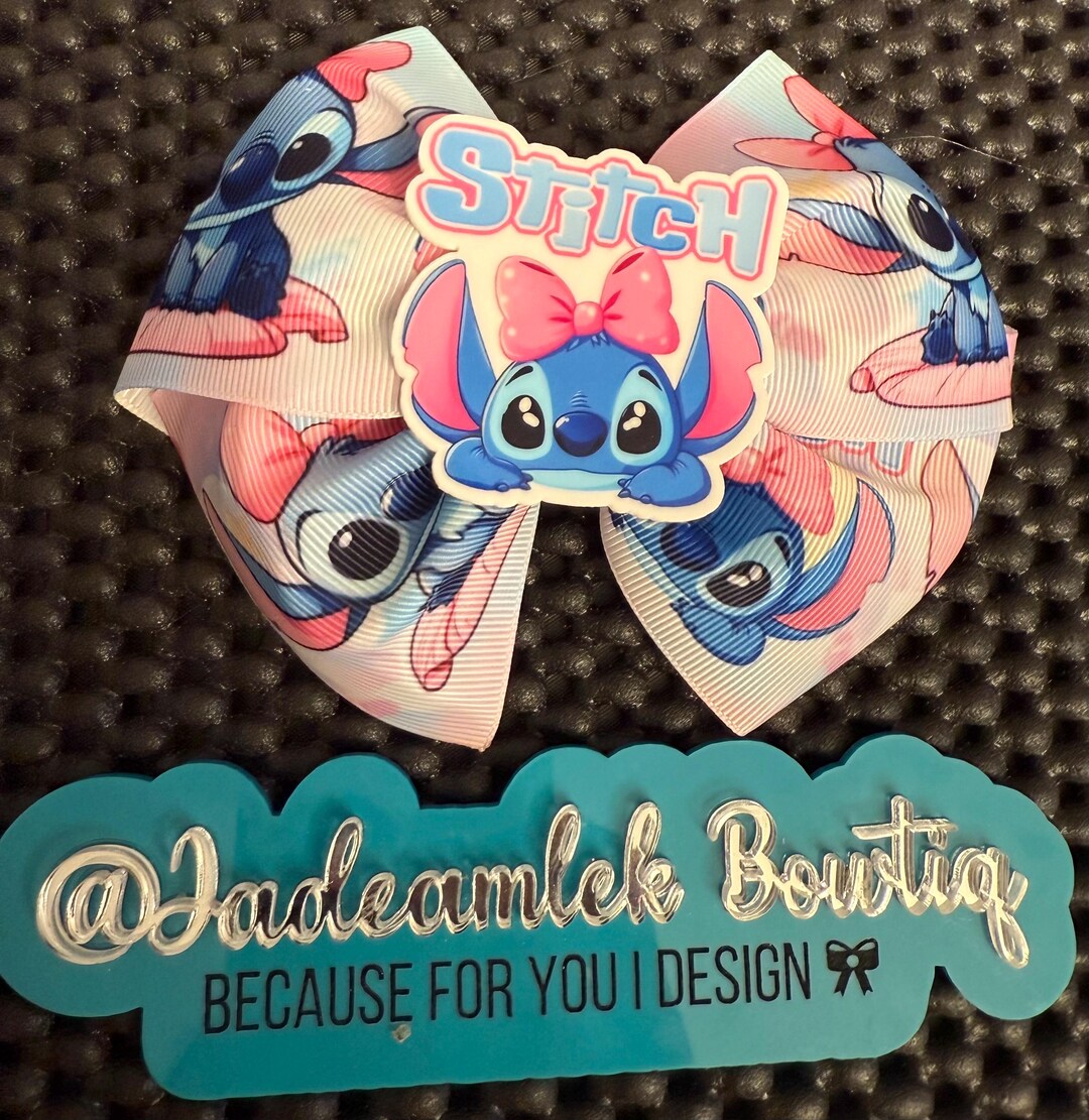 Stitch Bow, Alien, Stitch Bow, Stitch Lazo , Moño, Arcos , Azul - Etsy