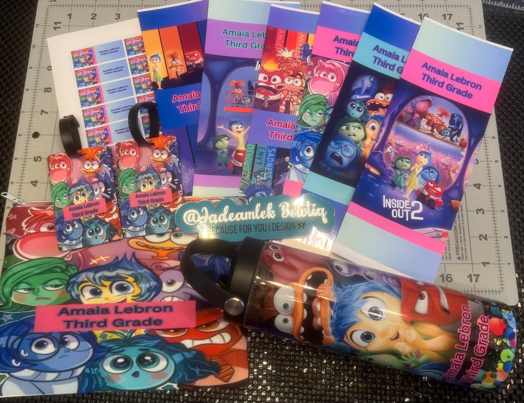 Inside Out Emotions Emociones Custom Lables / Pegatina Escolares ...