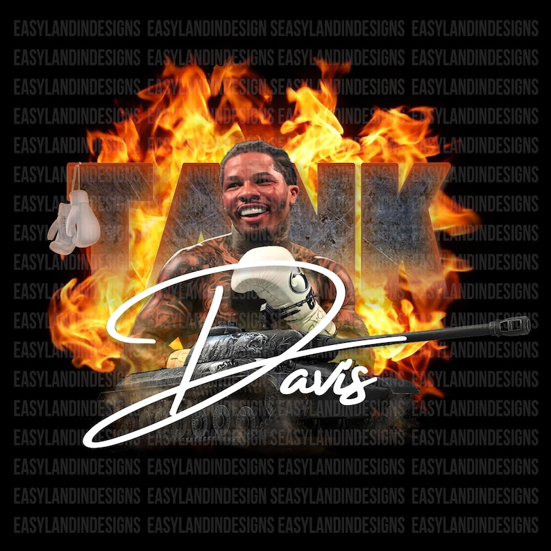 Gervonta Davis PNG T-shirt Design, Tank Davis PNG for Sublimation - Etsy