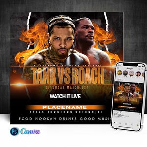 Gervonta Davis Vs Lamont Roach Flyer, Edit on Cava and Photoshop Fight ...