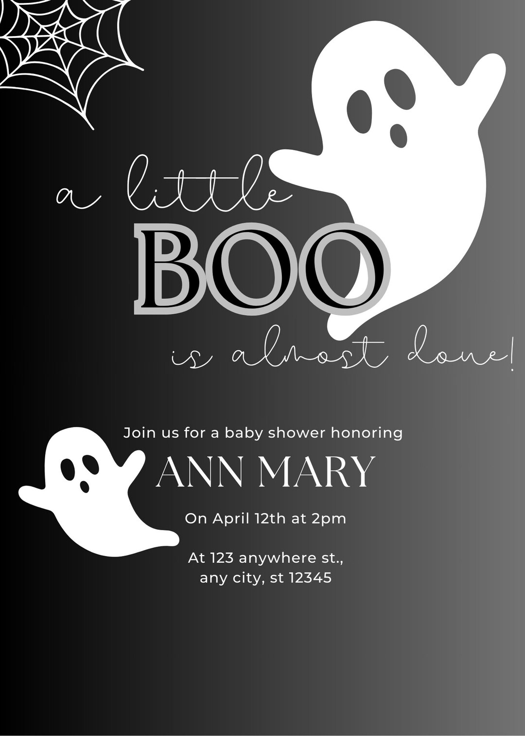 Halloween Baby Shower Invitation - Etsy