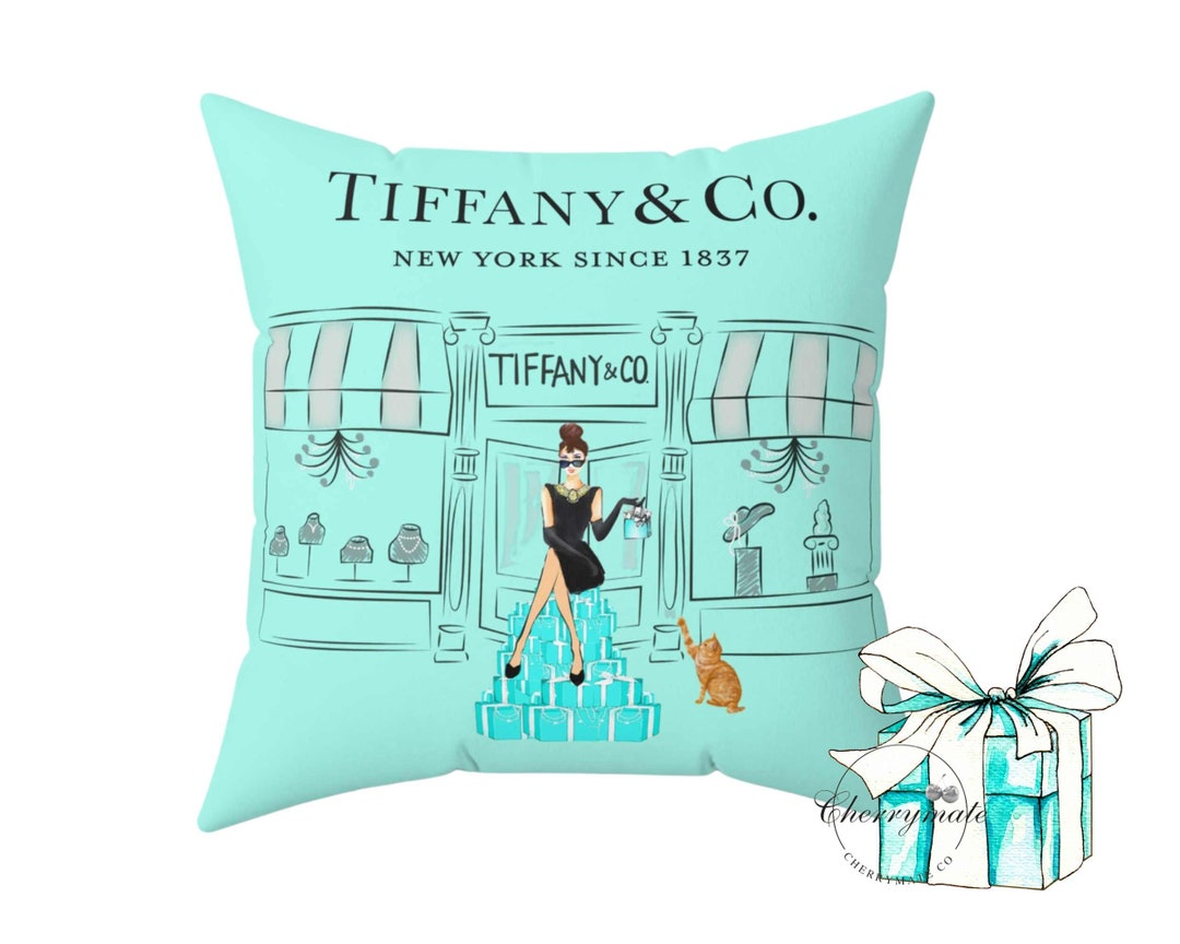 Breakfast at Tiffany's Audrey Hepburn Throw Pillow Tiffany and Co Sofa ...