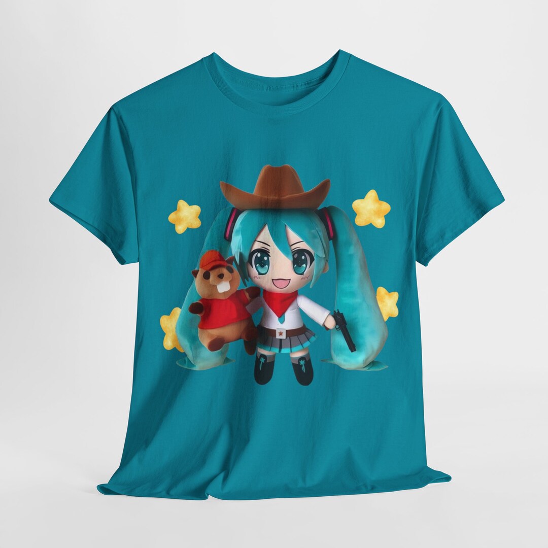 Hatsune Miku Cowboy Vocaloid Anime Plushie Unisex Heavy Cotton Tee - Etsy