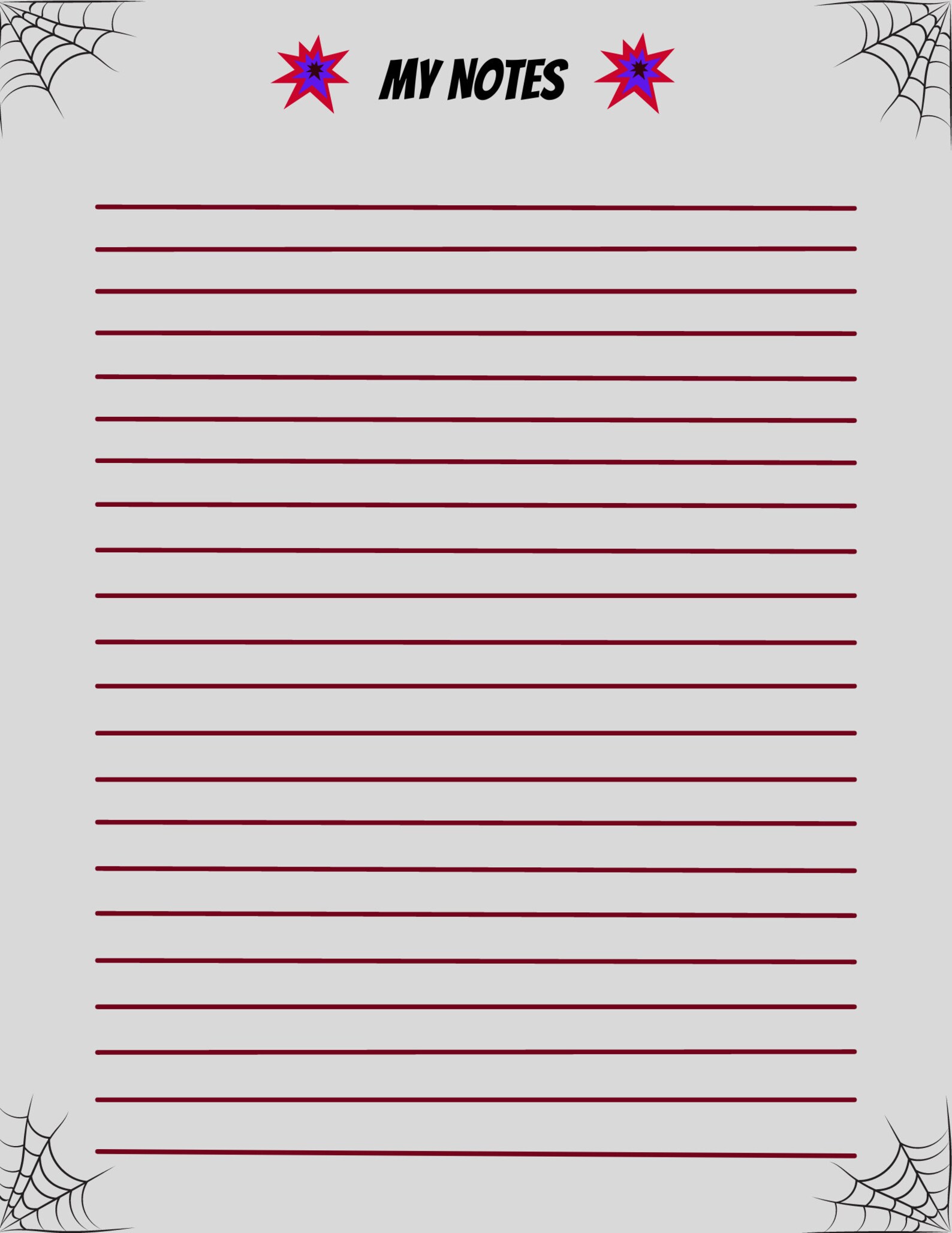 Spiderman-inspired 50 Page Notebook Cover-included - Etsy