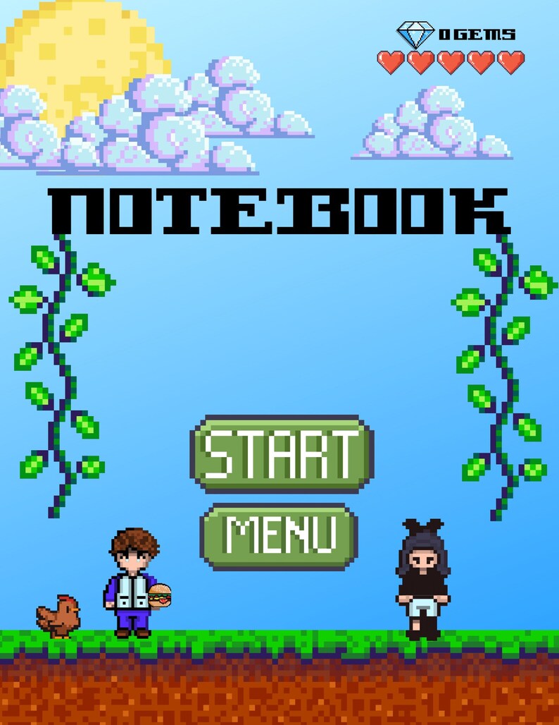 Pixelated Video Game Inspired Notebook - Etsy