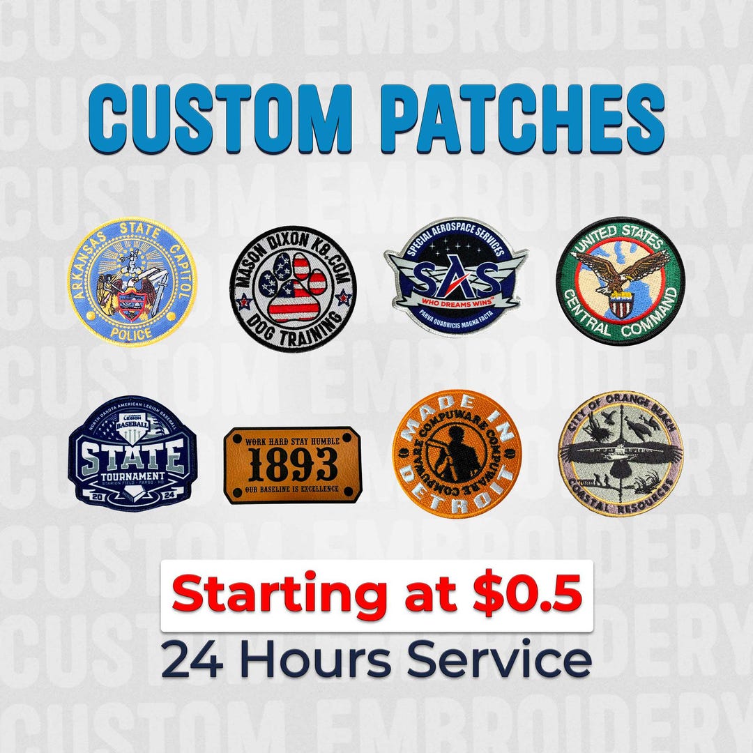 Personalized Embroidery Iron-on Tactical Badges for Uniforms and ...