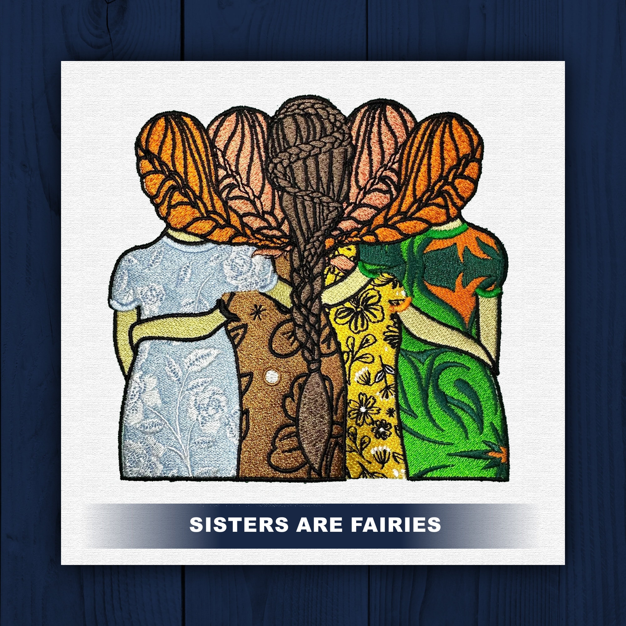 Sisters Are Fairies Embroidery Design. in the Hoop Embroidery Machine ...