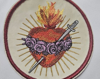 Immaculate Heart of Mary Scapular Embroidered Patch - Etsy