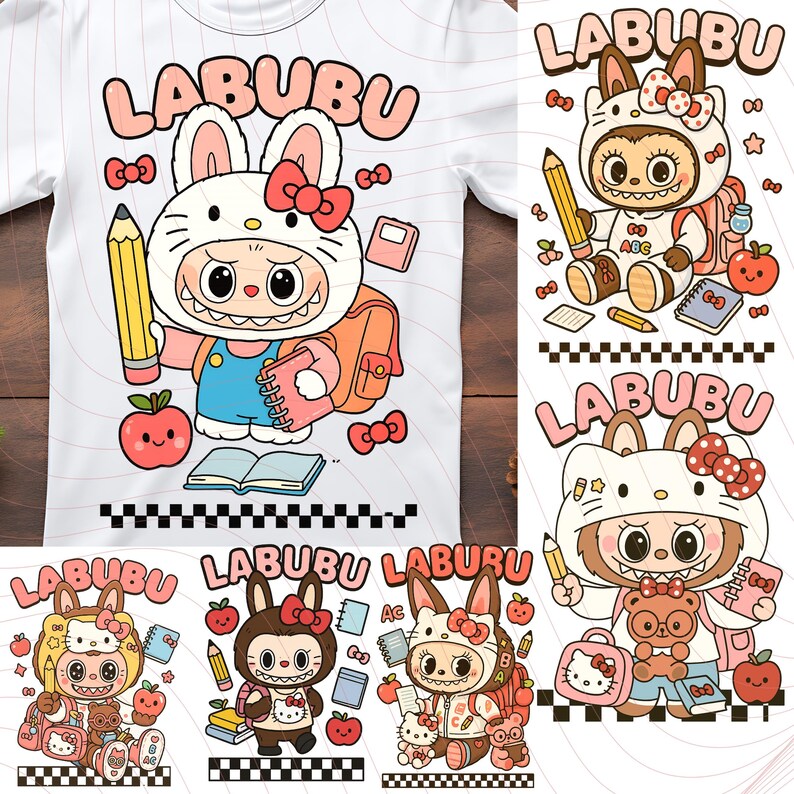 Labubu Back to School PNG | Kawaii Monster Clipart for Teachers & Kids ...