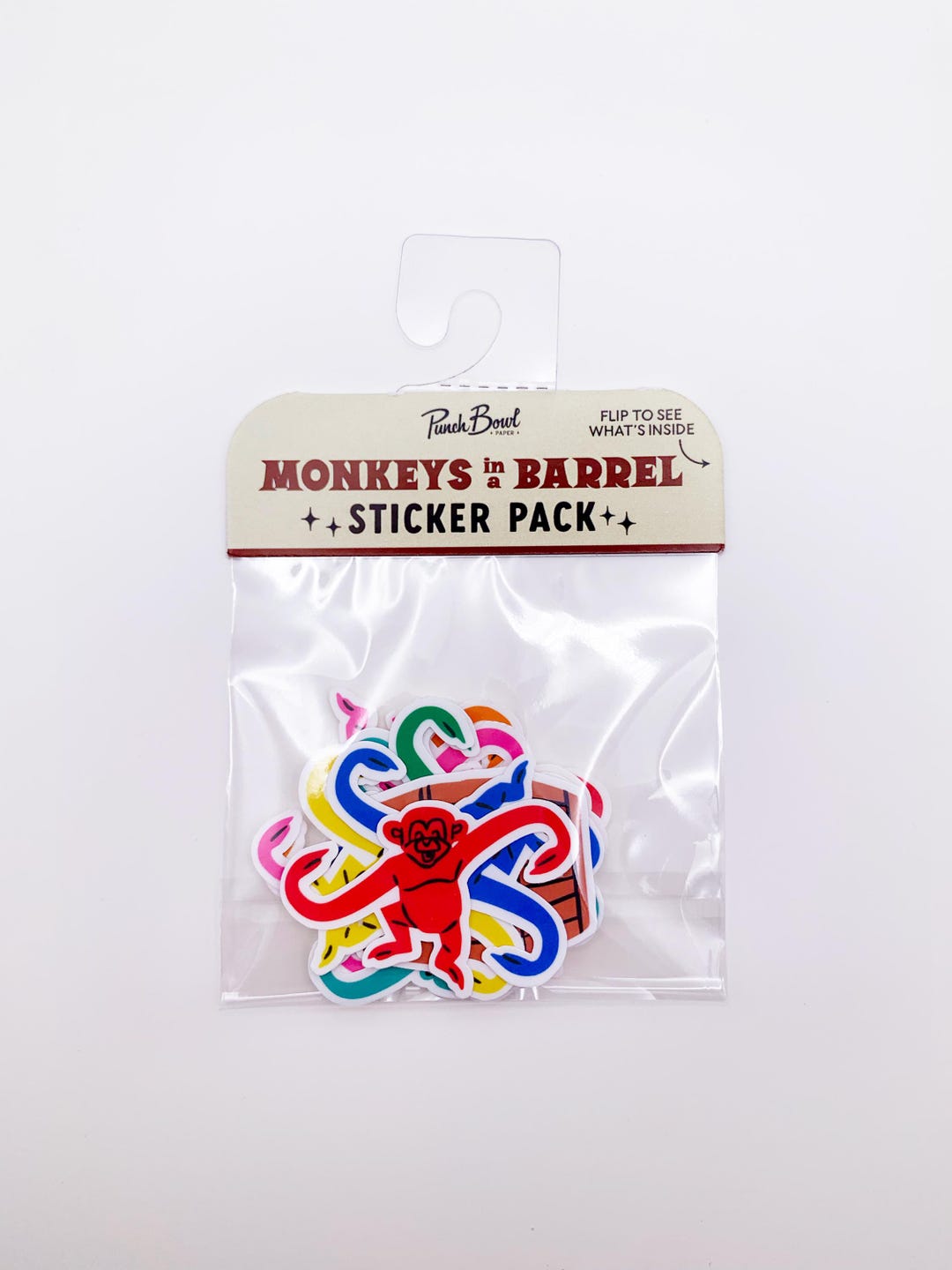 Barrel Monkeys Sticker Pack, Mid-century Style, Matte Finish Planner ...