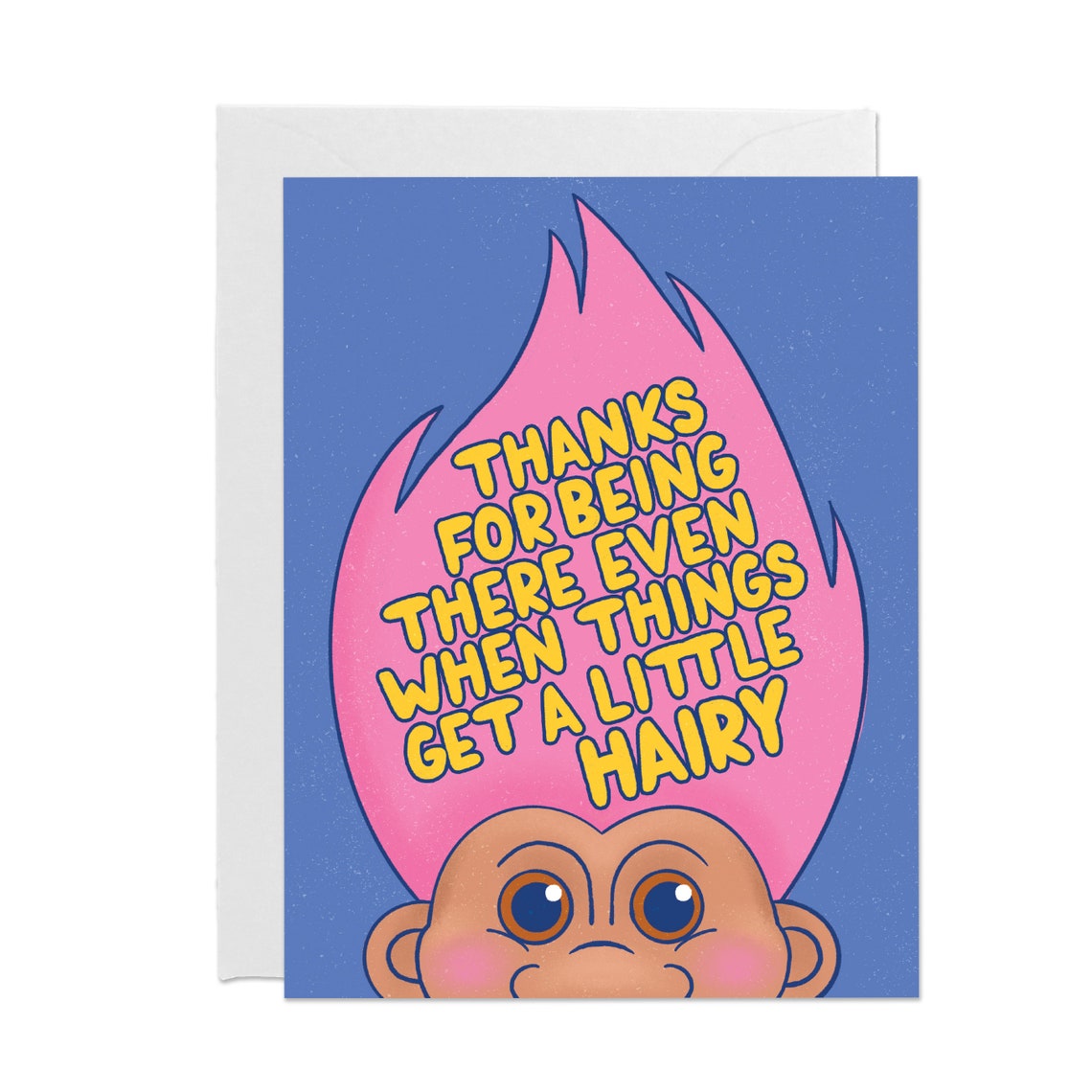 Hairy Troll Greeting Card, Retro Friendship Card, Nostalgic 80s and 90s ...