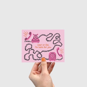 Rotary Phones Card, Long Distance Friendship Greeting Card, Emotional ...
