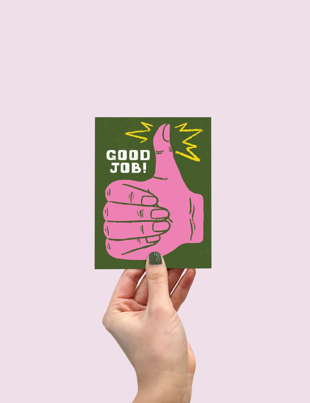 Thumbs up Card, Good Job Greeting Card, Congratulations Snail Mail ...
