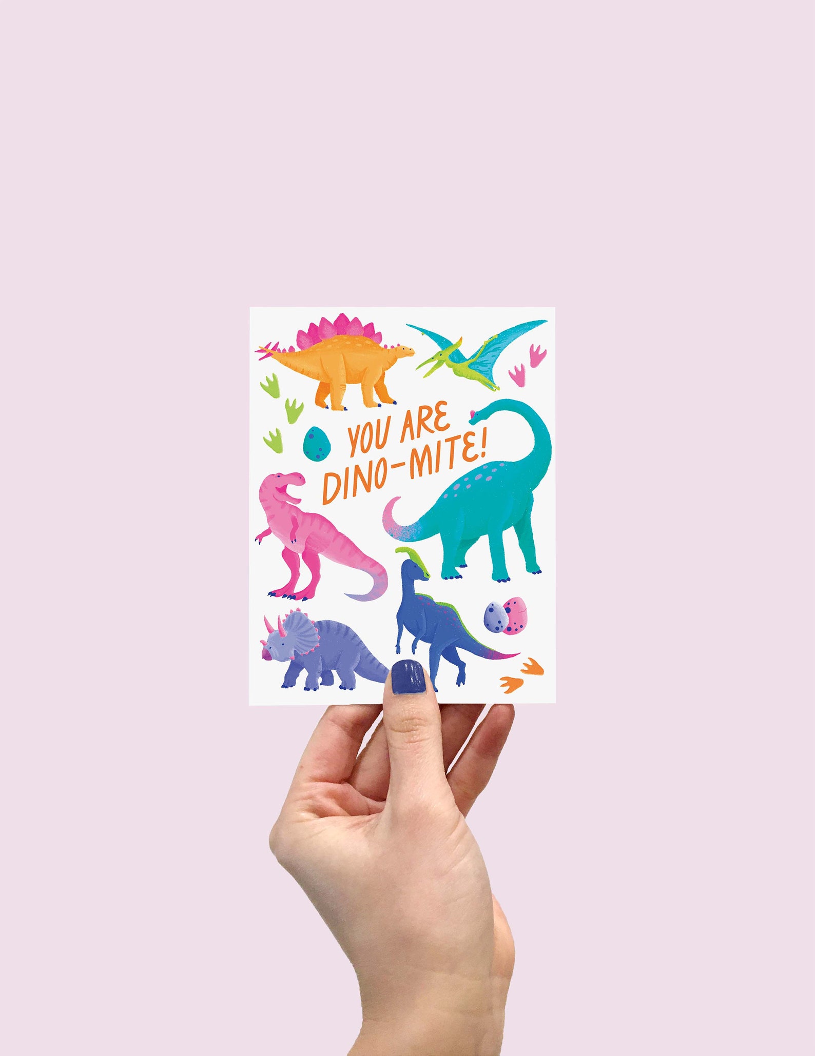 Rainbow Dinosaurs Card, You Are Dino-mite Greeting Card, Colorful Snail ...