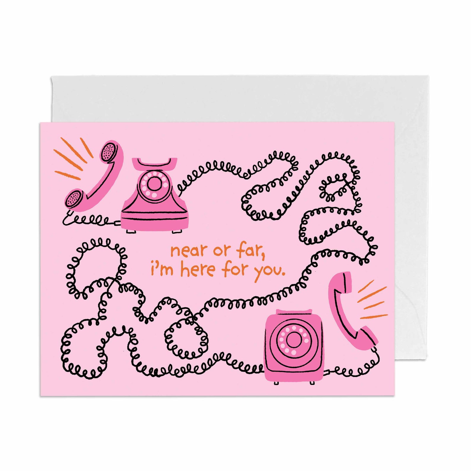 Rotary Phones Card, Long Distance Friendship Greeting Card, Emotional ...