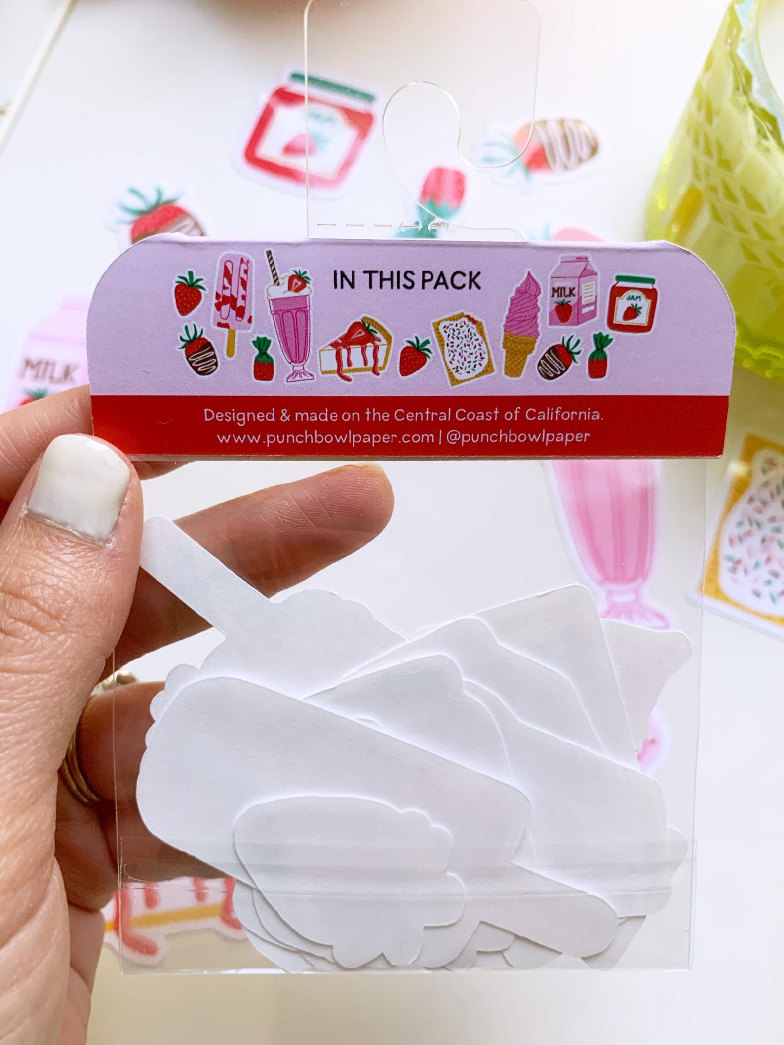 Strawberry Sticker Pack, Cute Strawberry Foods Glossy Stickers, Planner ...
