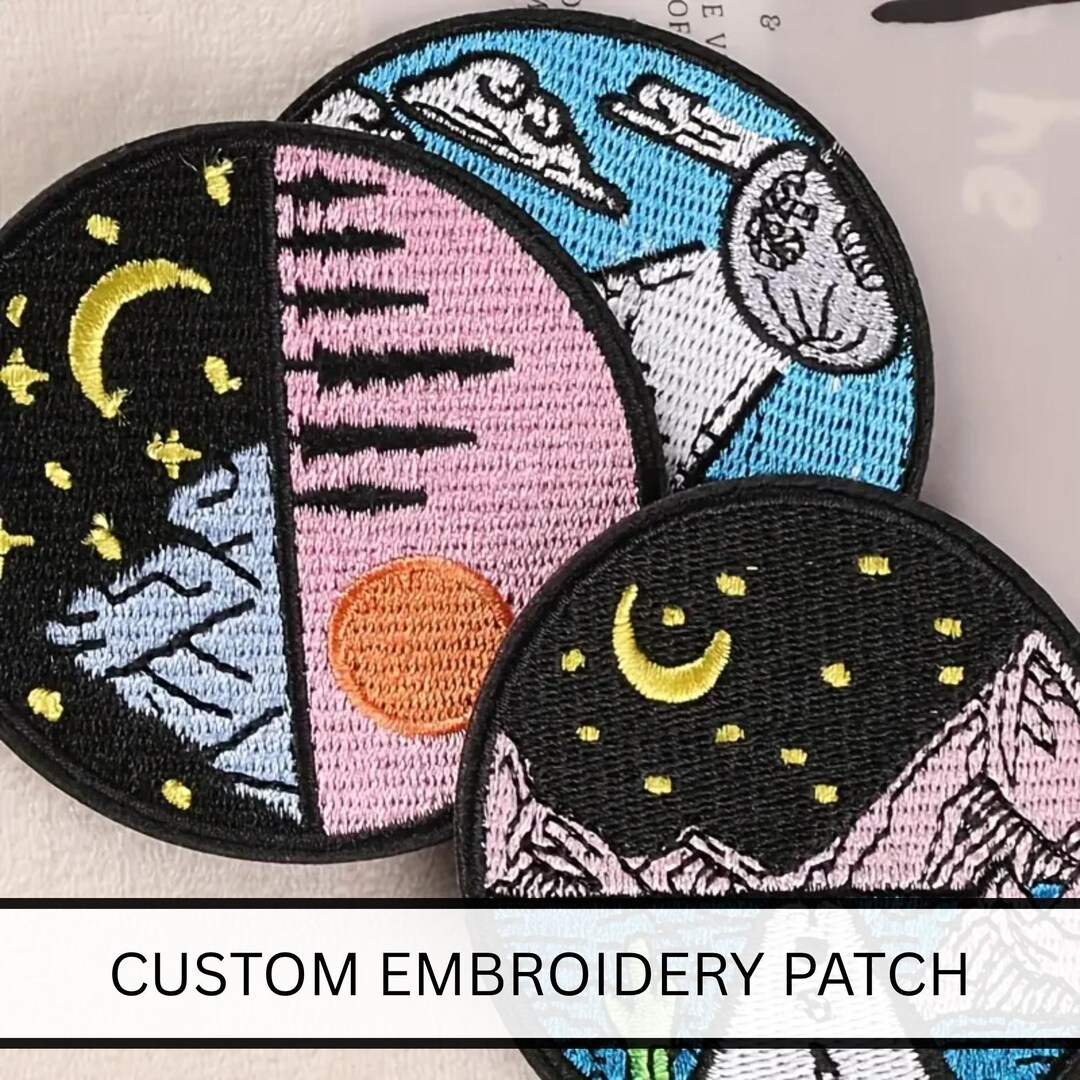 Custom Embroidered Patch: Logo, Name, or Design - Iron-on, Sew-on ...