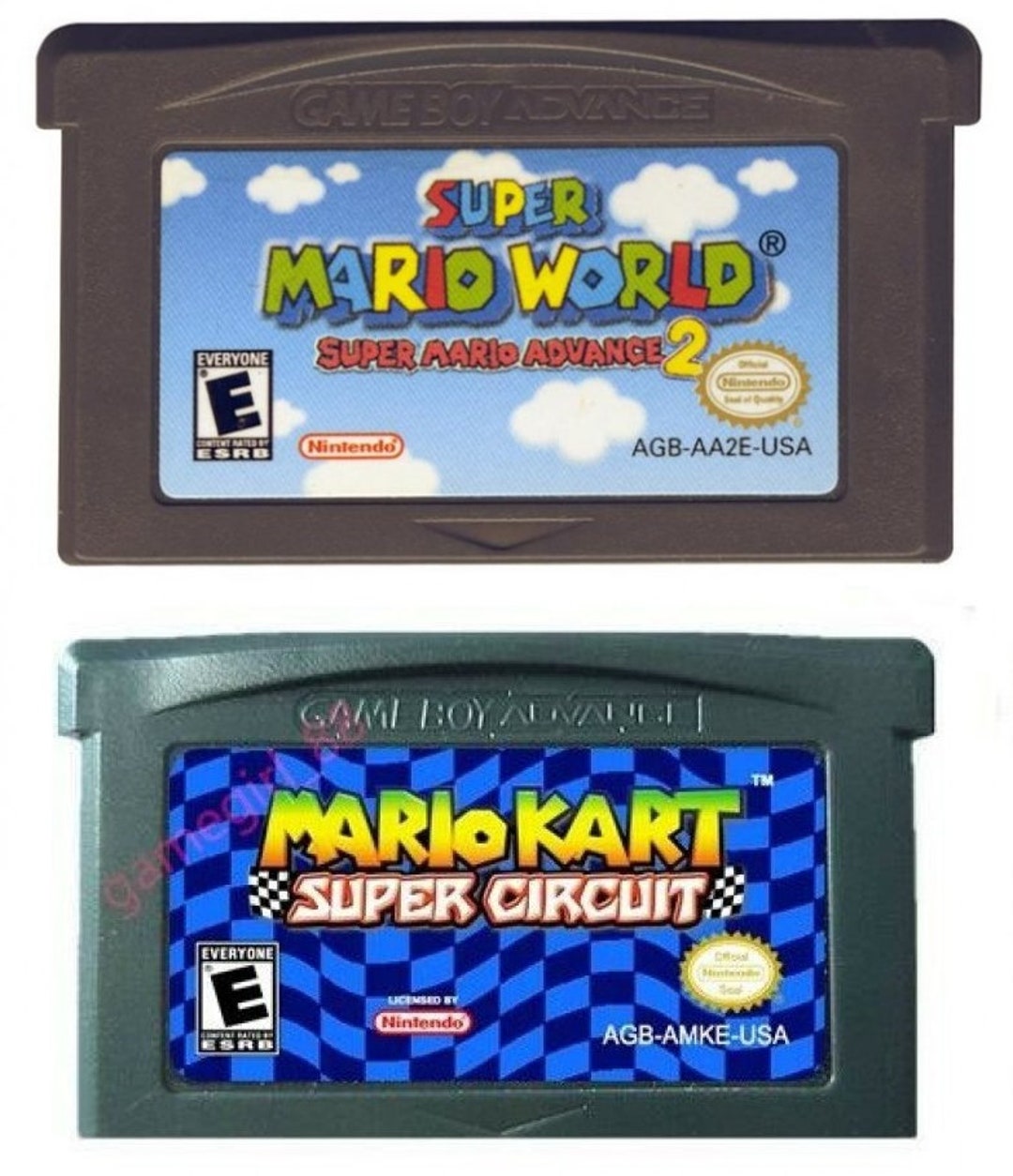 Super Mario World Mario Kart Super Circuit 2 Nintendo GBA Advance Games ...