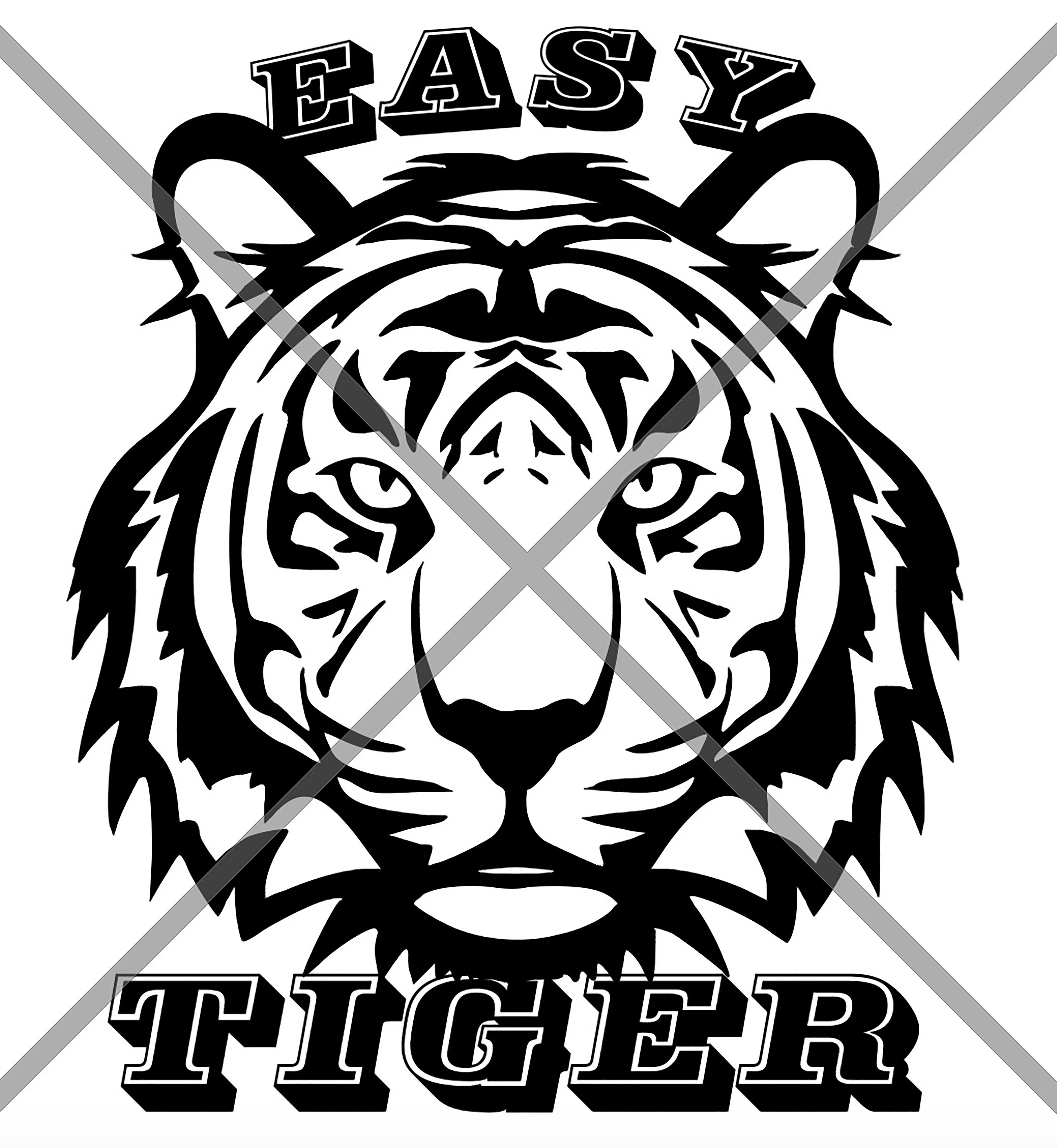 Easy Tiger PNG Digital File Only, Tiger Shirt Digital Download - Etsy