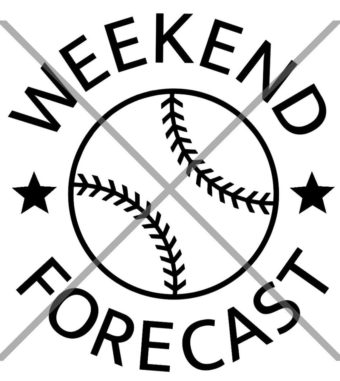 Weekend Forecast Baseball Stars Digital File PNG Sweater Game Day Shirt ...
