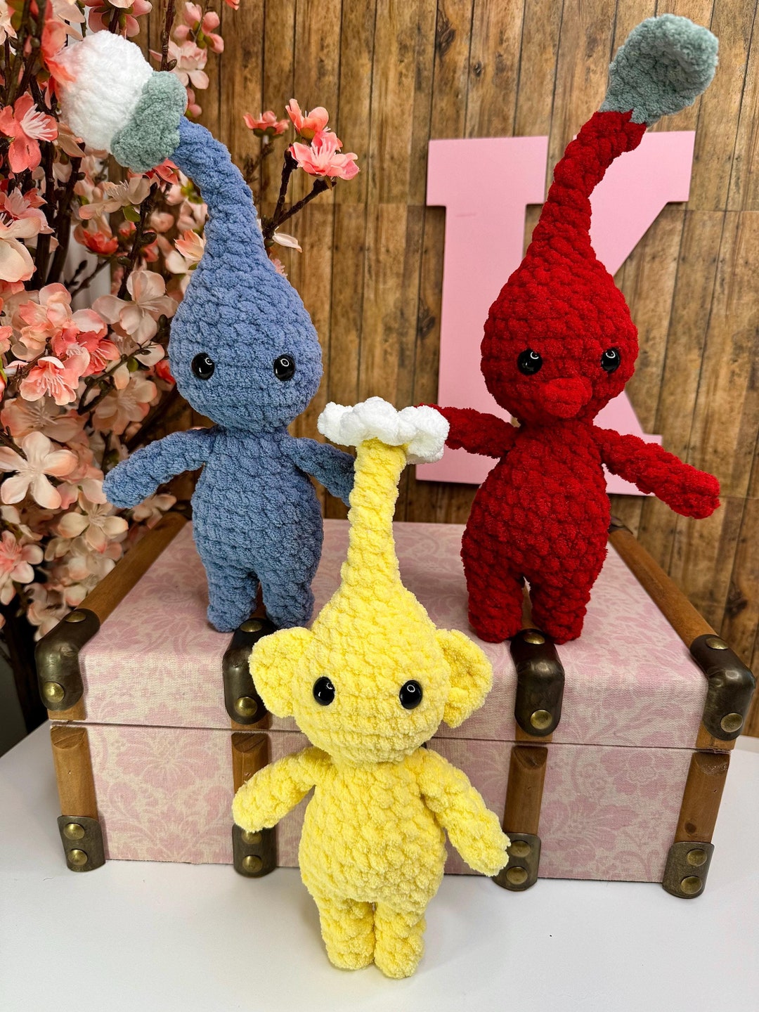 Crocheted Pikmin, Amigurumi Plush Toy, Handmade Stuffed Animal - Etsy