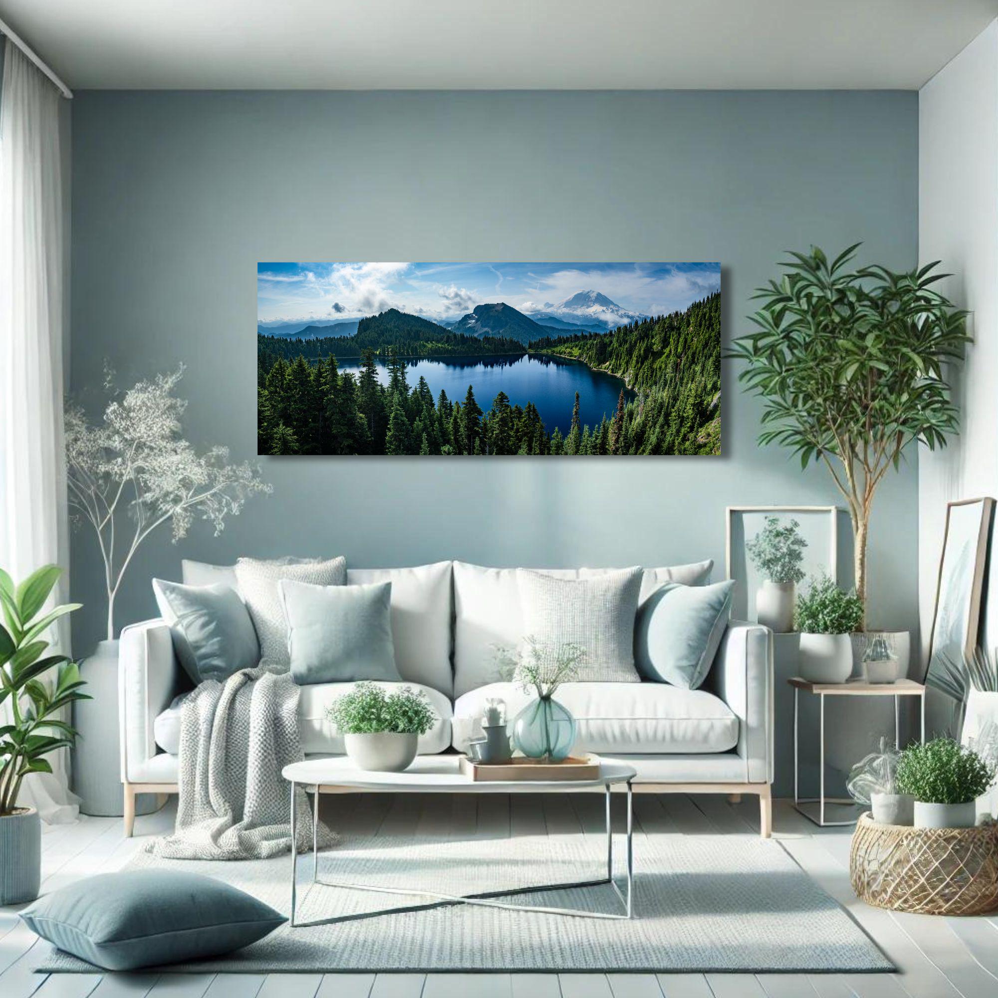 Mount Rainier and Summit Lake Panoramic Landscape Photography Print ...
