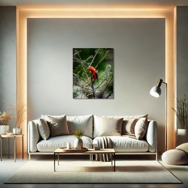 Hawaiian I'iwi Bird Wildlife Photography Prints • Lustre Paper, Canvas ...