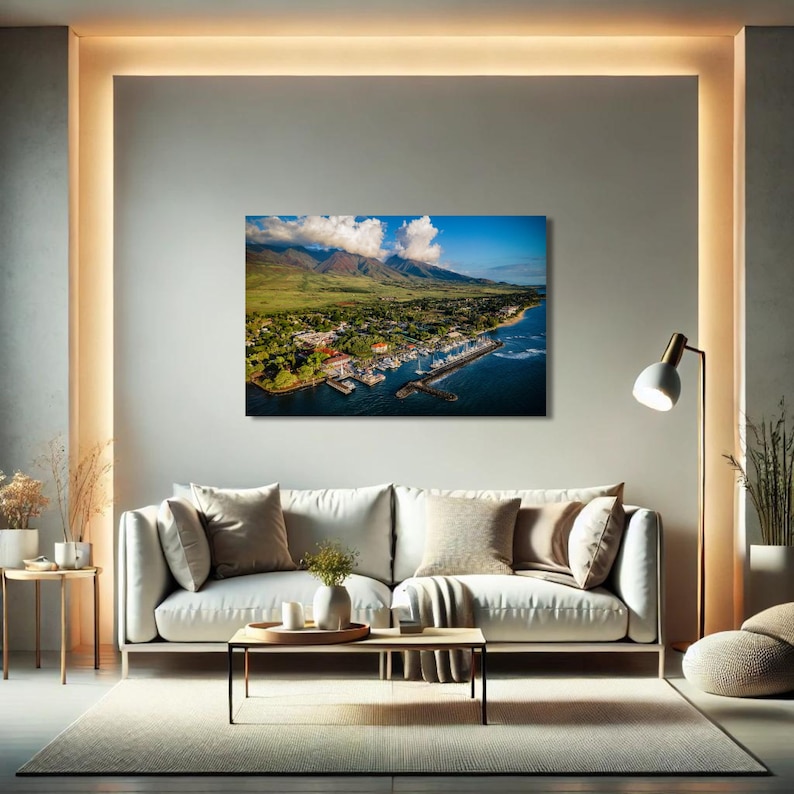 Lahaina, Maui Aerial Landscape Photography Prints • Lustre Paper ...