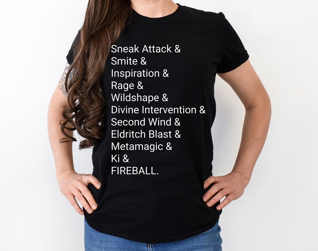 Dnd Class Features Shirt | Old School RPG & Dnd Roleplaying | for ...