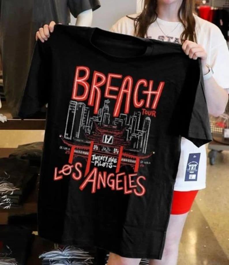 Twenty One Pilots Breach Tour 2025 Los Angeles T-shirts - Etsy
