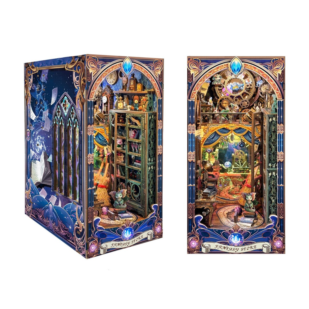 DIY Fantasy Store Book Nook Kit, Miniature Bookshelf Insert, 2-4 Hour ...