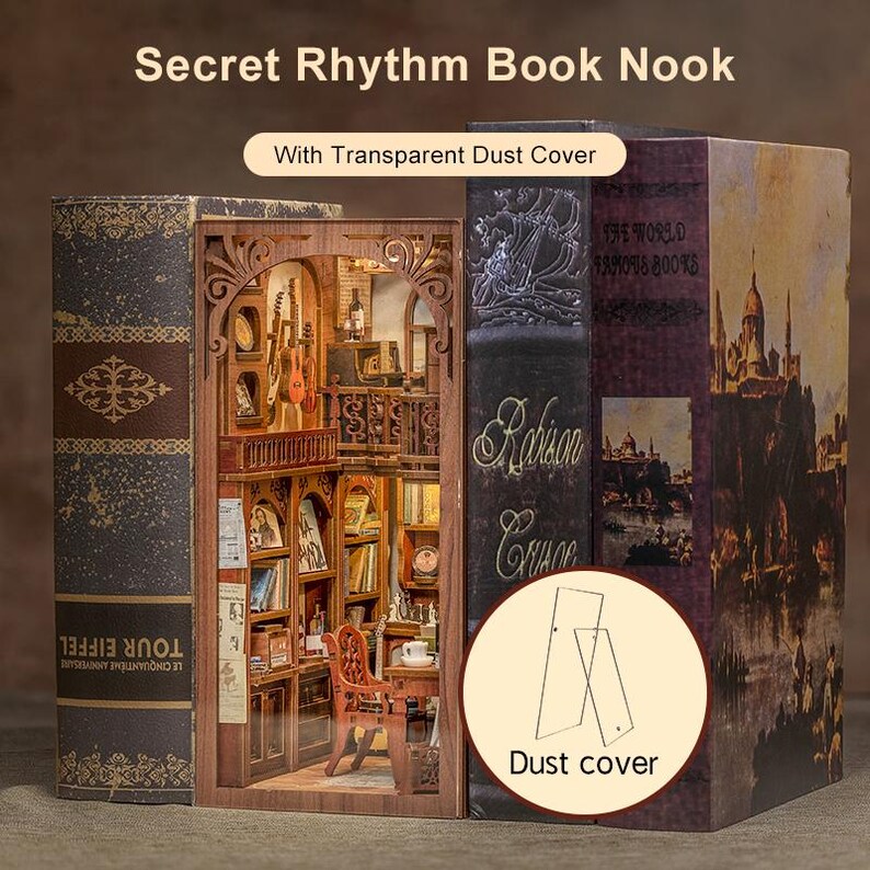 Book Nook Kit, DIY Miniature Music Room, Vintage Music Studio Book Nook ...