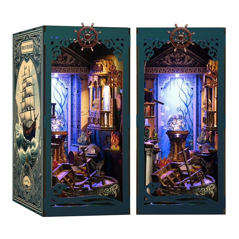 DIY Seabed Riddle Book Nook Kit, Riddle on the Seabed Theme Miniature ...