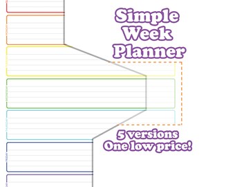 Weekly Planner Printable to Do List, Weekly Schedule, Weekly Organizer ...