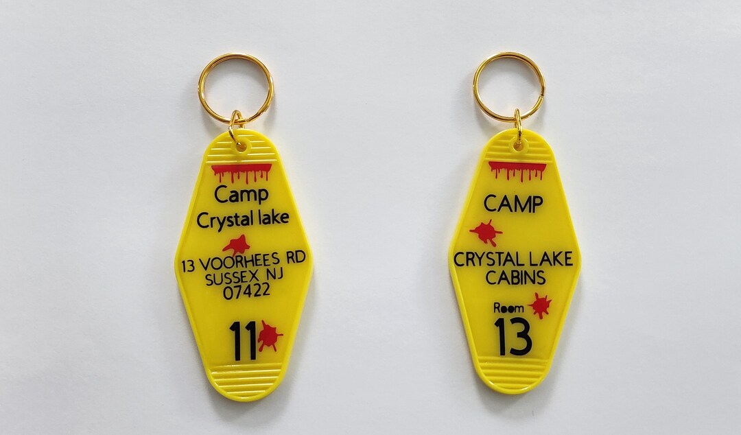 Camp Crystal Lake Hotel Keychain - Etsy