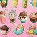 Digital Cute Food Sticker Set: 26 Adorable Pngs for Your Creative ...