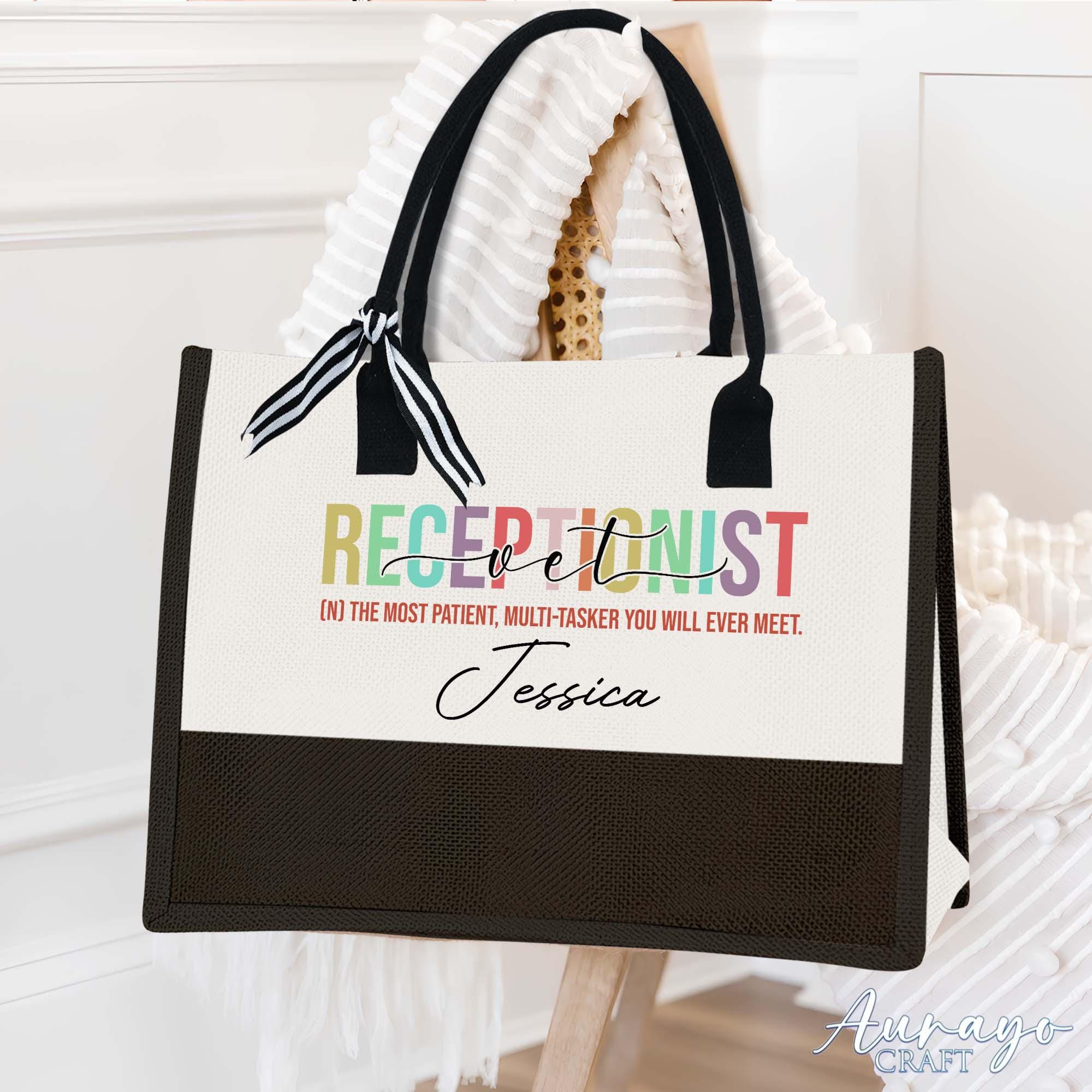 Veterinary Receptionist Tote Bag, Vet Receptionist Gift, Veterinary ...