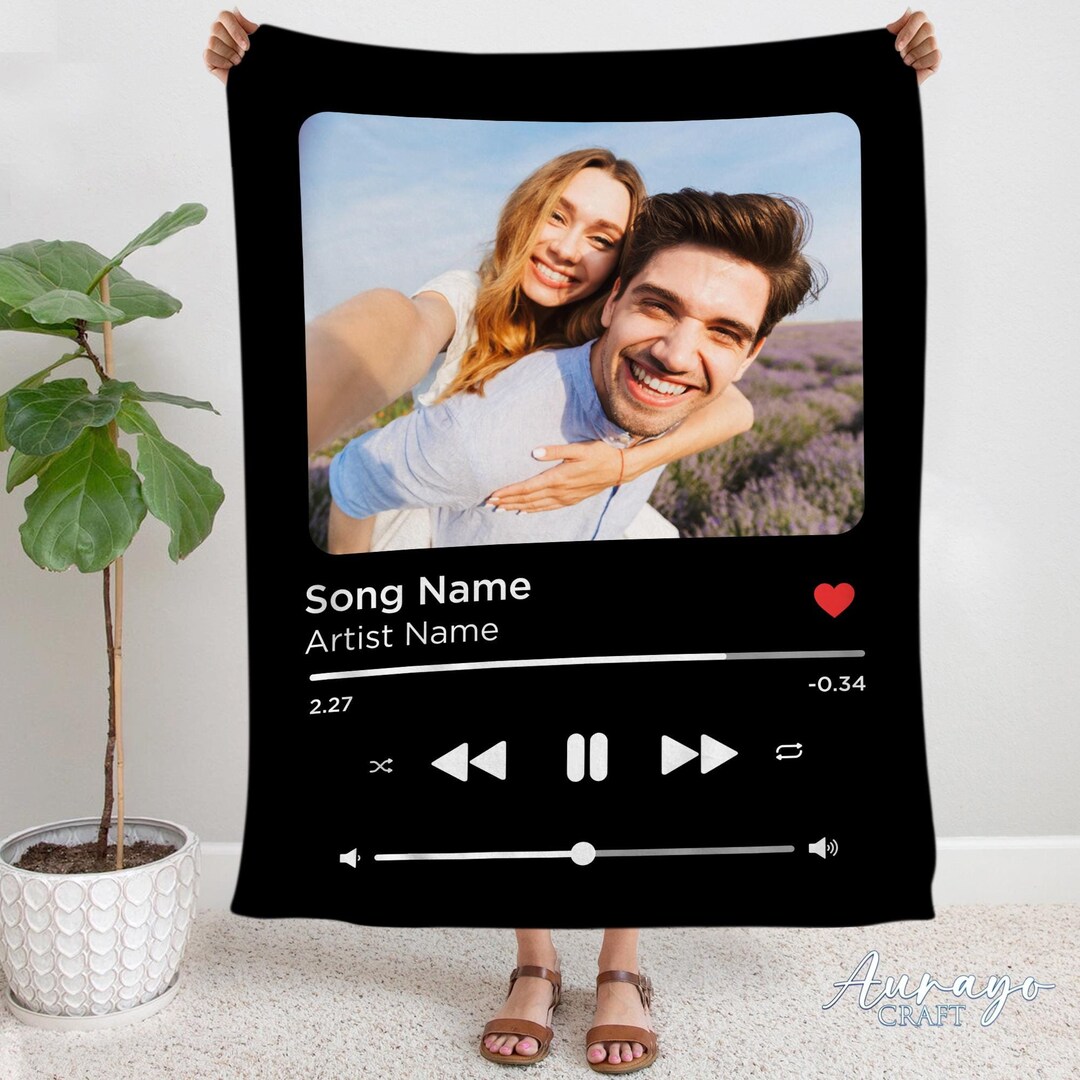 Personalized Spotify Music Blanket With Your Photo & Favorite Song ...