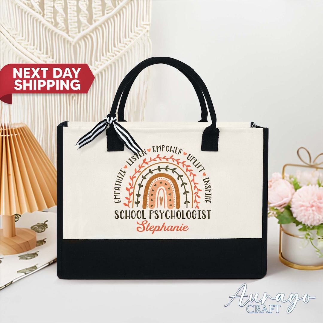 Personalized School Psychologist Bag, School Psychology Tote Bag ...