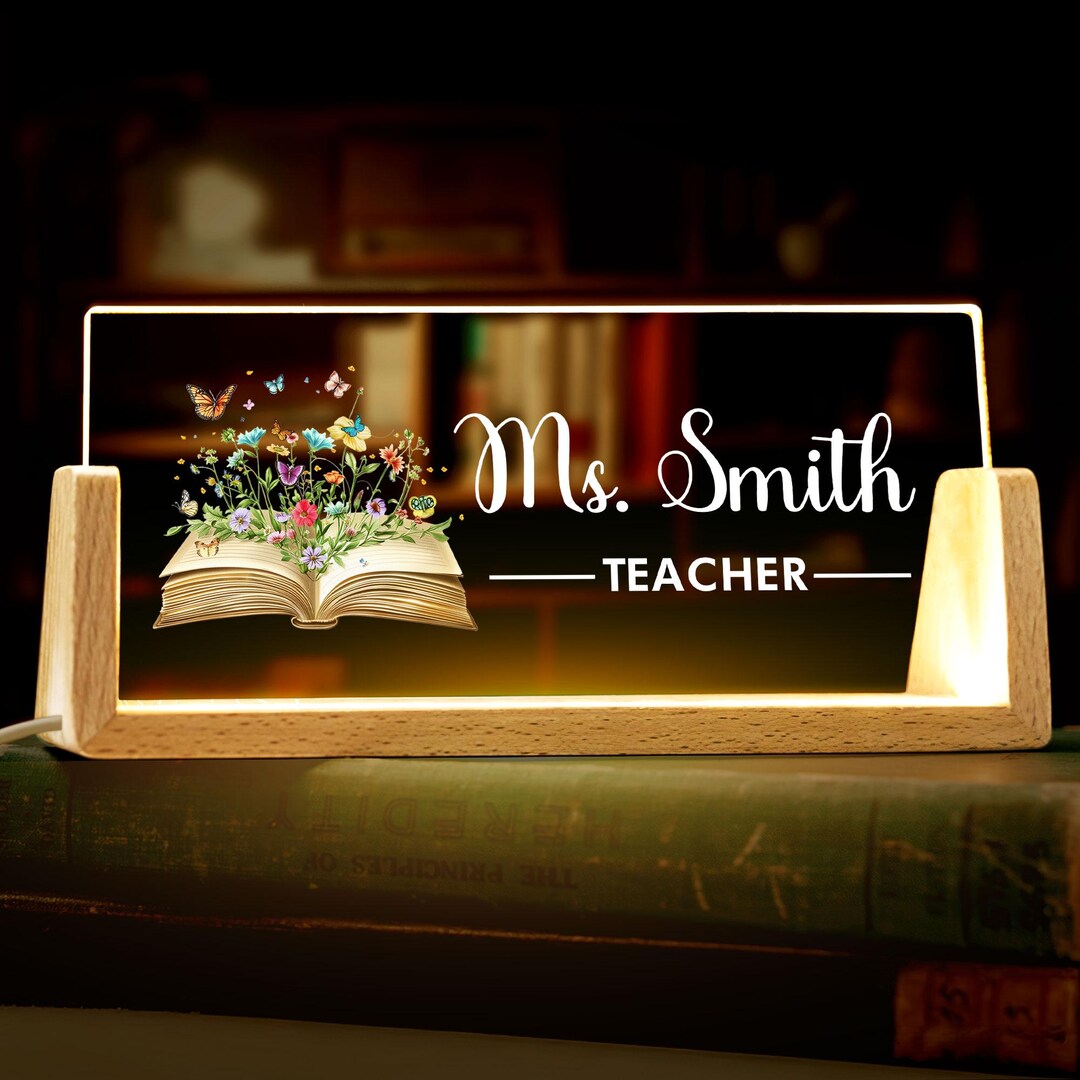 Personalized Name Plate for Teacher, Teacher Desk Name Plate, Teacher ...