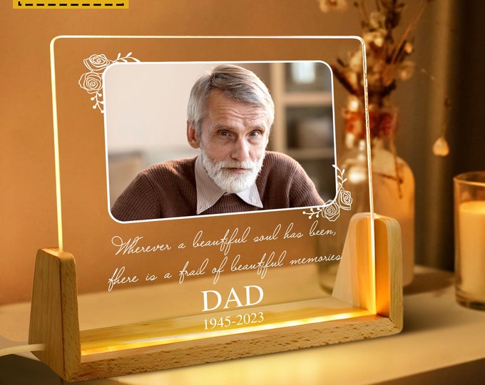 Acrylic Picture Frame With Light, Personalized Stand, Christmas Gifts ...