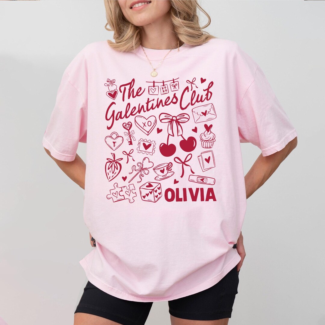Comfort Colors® Galentine Girls Club Shirt, Galentines Day Party Shirt ...