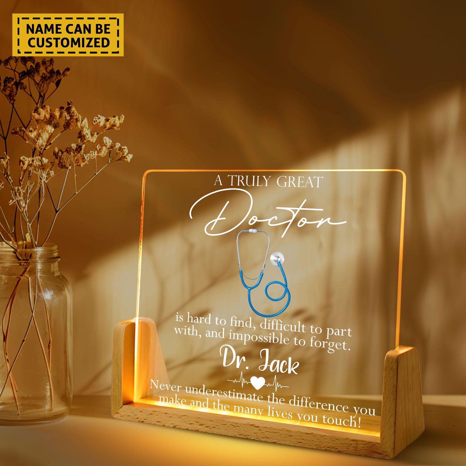 Personalized Custom Acrylic Plaque, Doctor Gift, Appreciation Gift ...