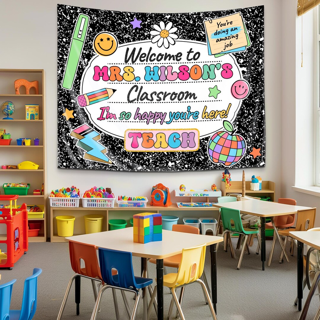 Personalized Teacher Classroom Tapestry, Teacher Appreciation Gifts ...
