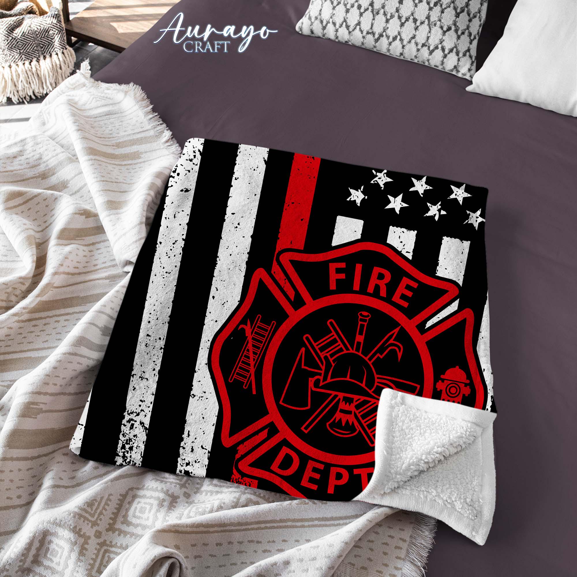 Custom Firefighter Blanket, Gift for Firefighter Fireman, Firefighter ...