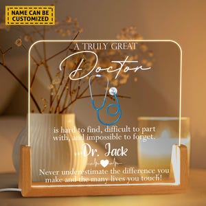 Personalized Custom Acrylic Plaque, Doctor Gift, Appreciation Gift ...