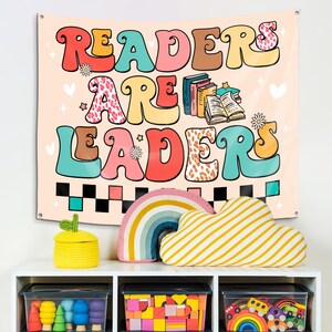 Readers Are Leaders Classroom Decor, Book Lover Gift, Classroom ...